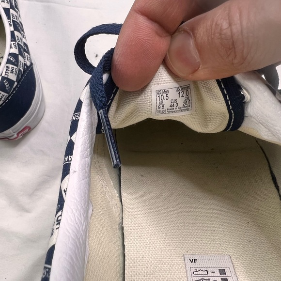 Vans | Shoes | Vans Old Skool 7555 Bluewhite Low Top Name Print Shoes ...